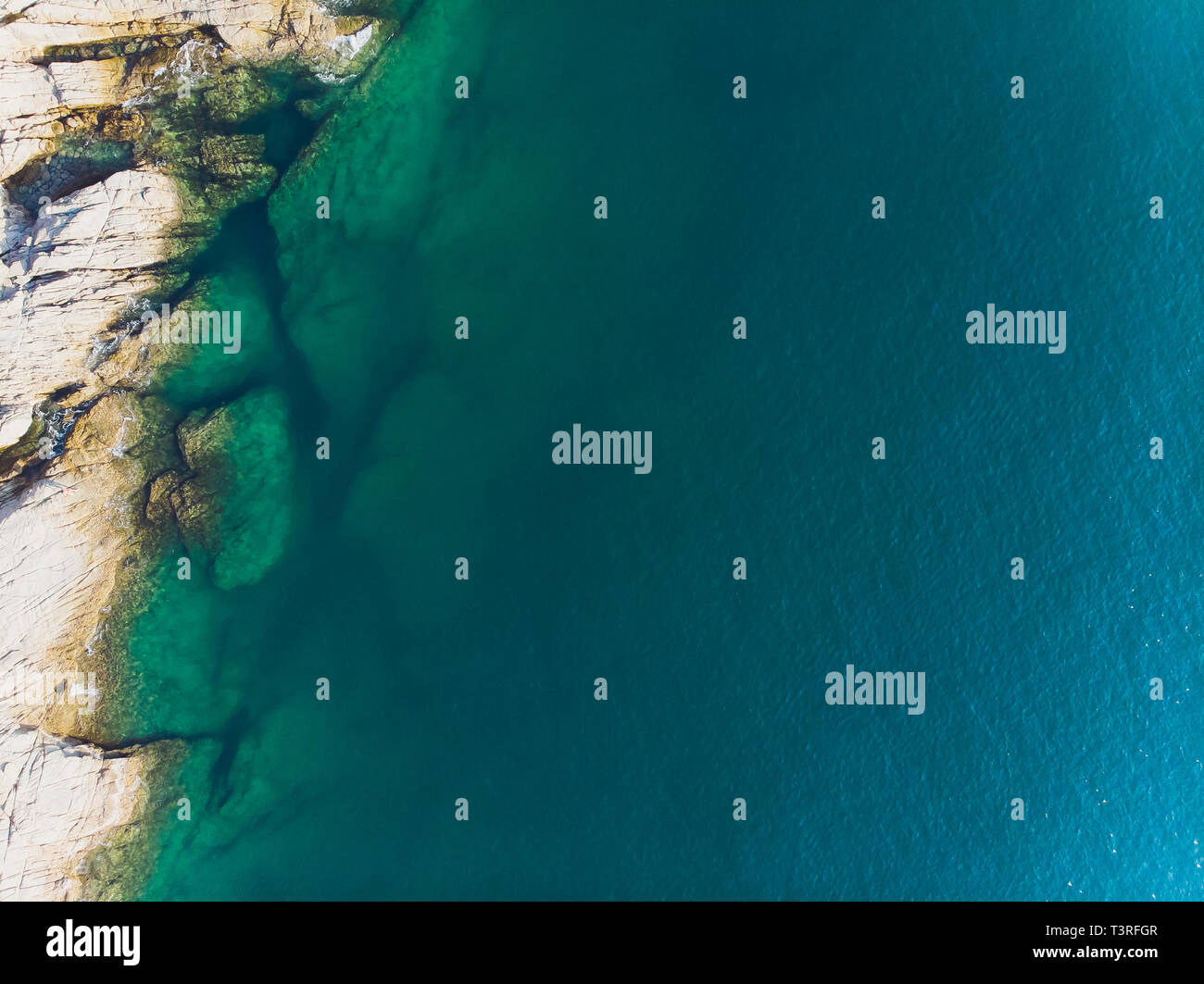 Aerial view of ocean waves and fantastic Rocky coast Stock Photo - Alamy
