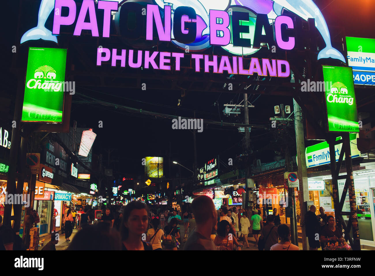Phuket-Patong-February 9th, 2019: Patong beach sign has been ...