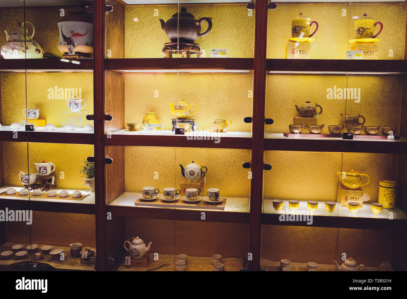 Chengdu, China - Aug 10, 2018. Tea shop at old town in Chengdu, China ...