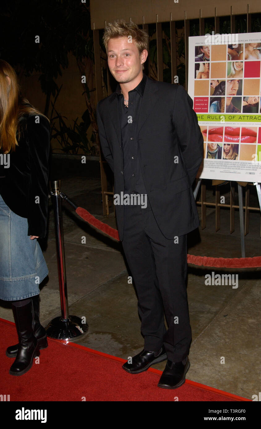 LOS ANGELES, CA. October 03, 2002: Coronation Street star ADAM RICKITT ...