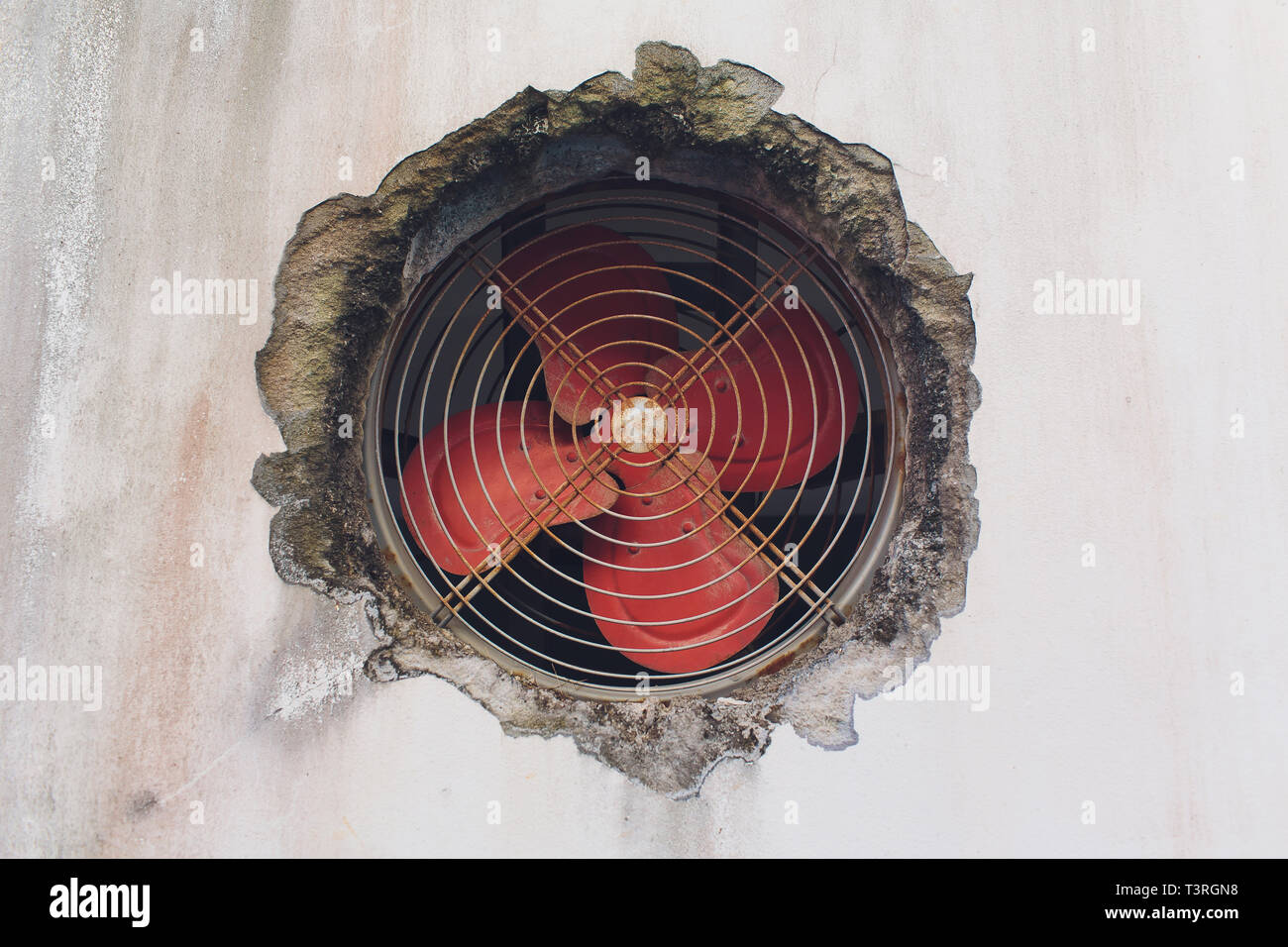 old industrial fan extractor in steel sheet Stock Photo - Alamy