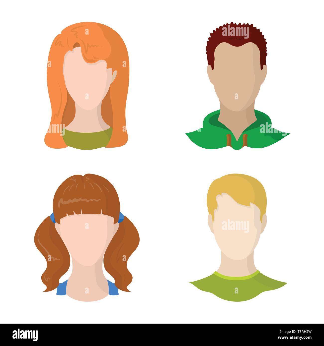 Vector design of avatar and dummy symbol. Set of avatar and figure ...