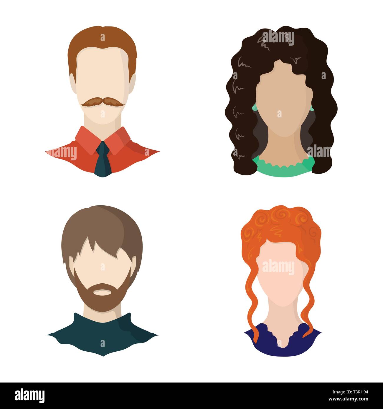Vector design of avatar and dummy logo. Set of avatar and figure stock ...