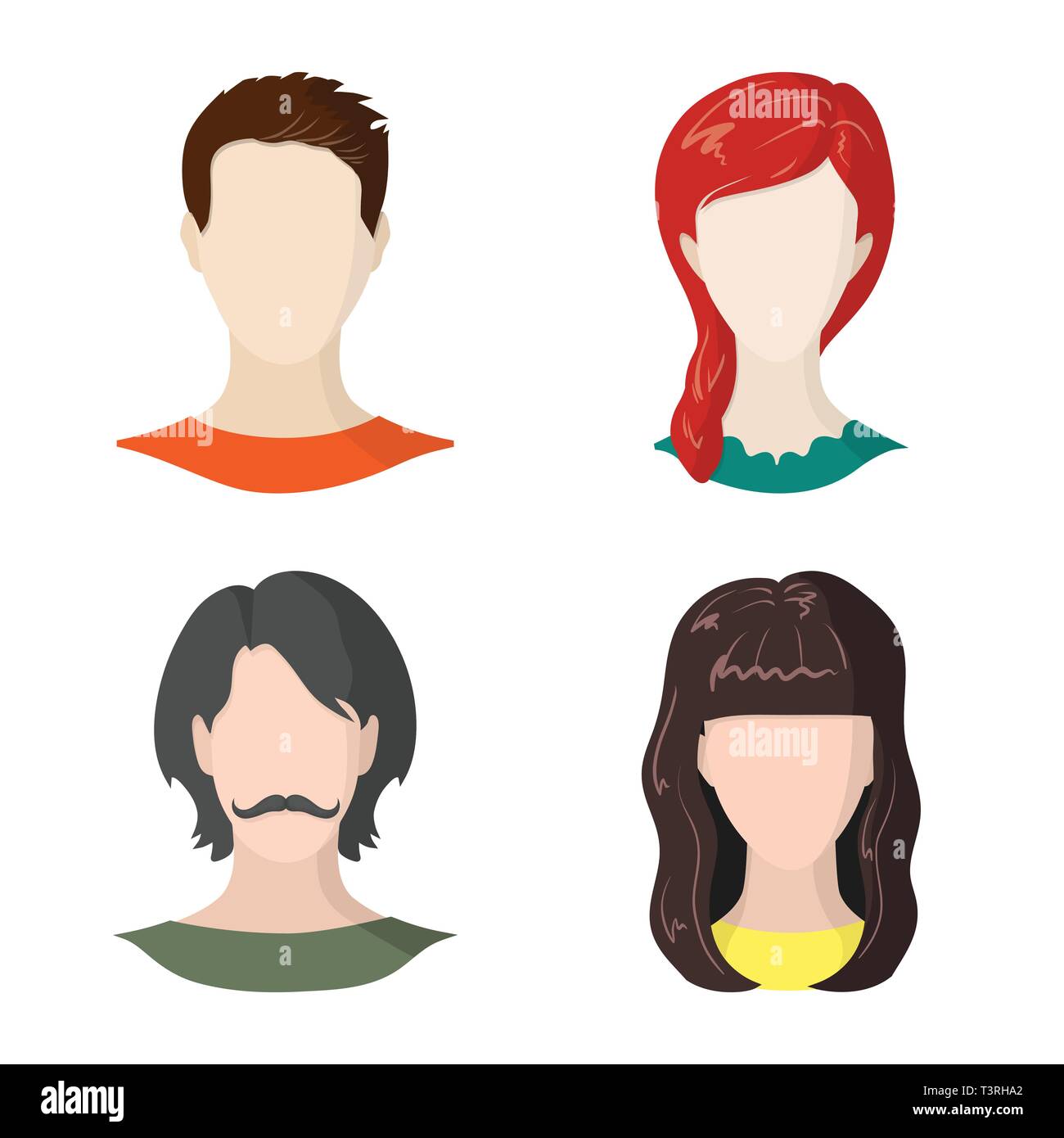 Vector illustration of avatar and dummy symbol. Set of avatar and ...
