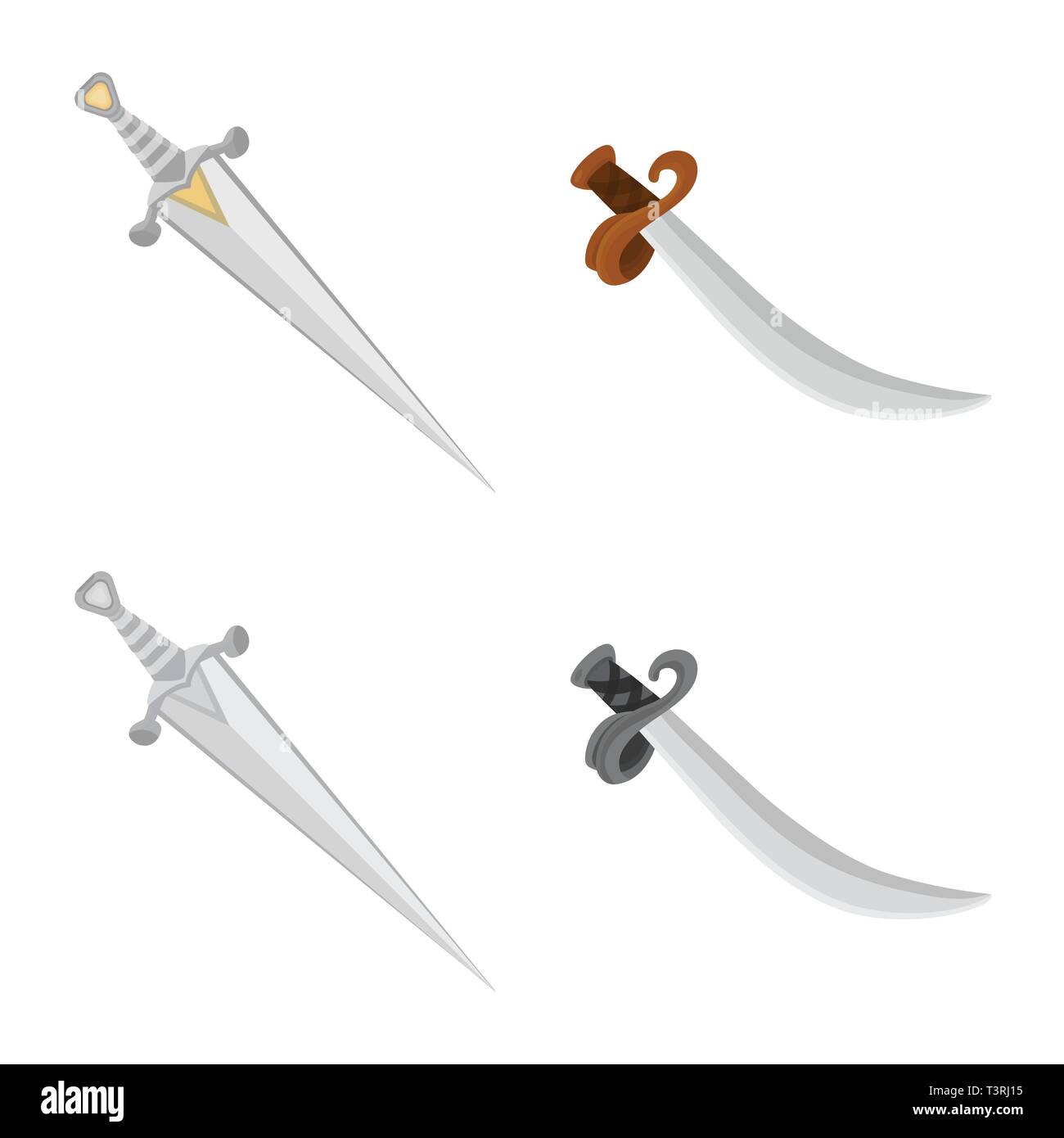 Vector design of game and armor logo. Set of game and blade vector icon ...