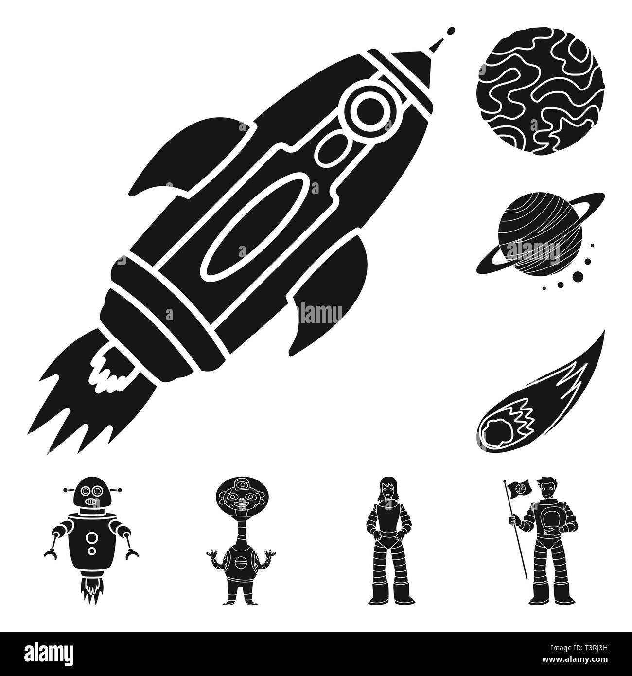 rocket,planet,comet,robot,alien,astronaut,launch,mars,system,asteroid ...