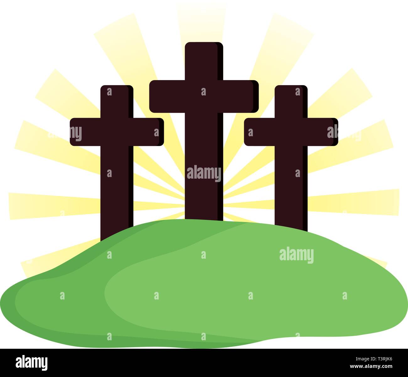 Mount Calvary scene icon Stock Vector Image & Art - Alamy