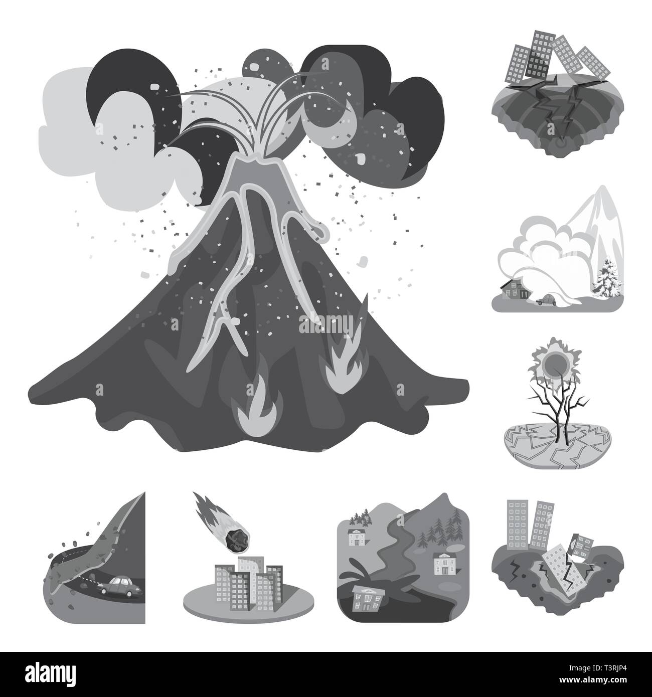 Vector design of nature and apocalypse symbol. Collection of nature and ...