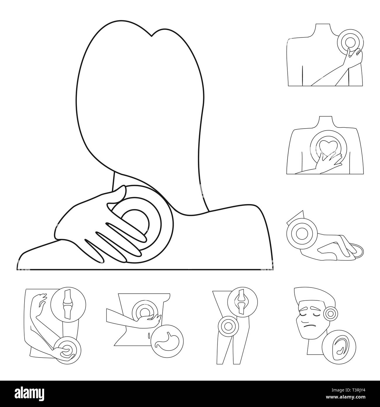 Vector design of bone and inflammation logo. Collection of bone and ...