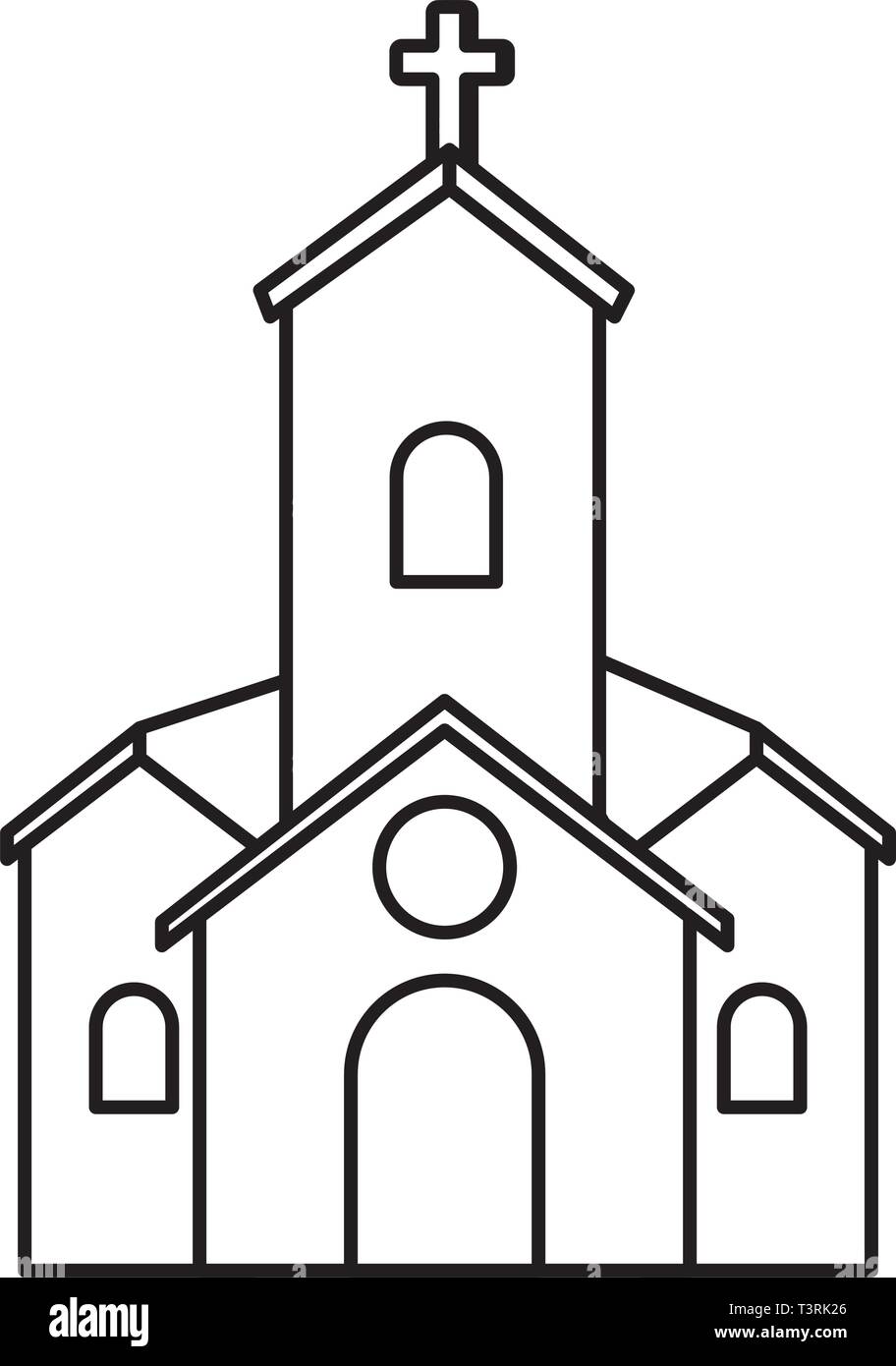 Old church front door Stock Vector Images - Alamy