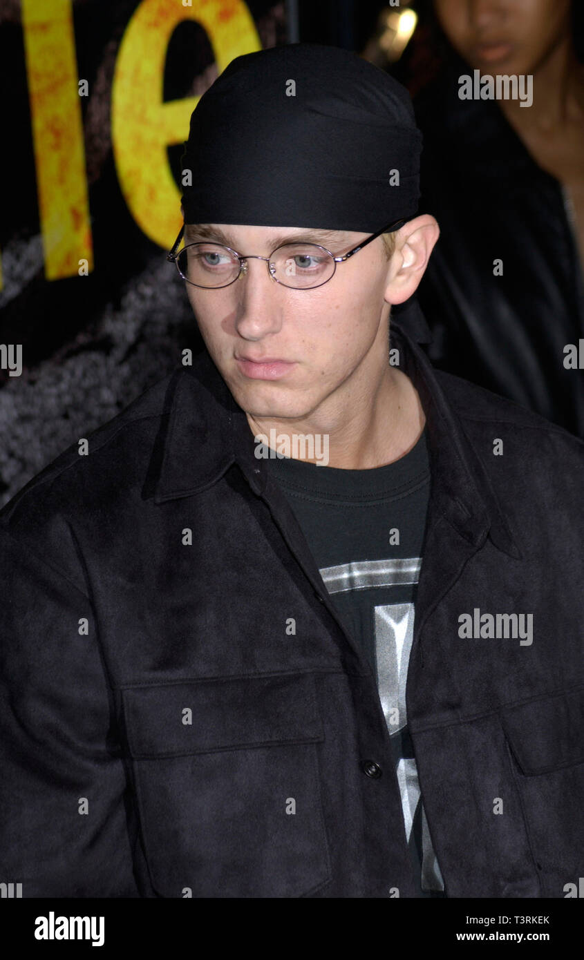 LOS ANGELES, CA. November 06, 2002: Actor/rapper EMINEM at the world ...