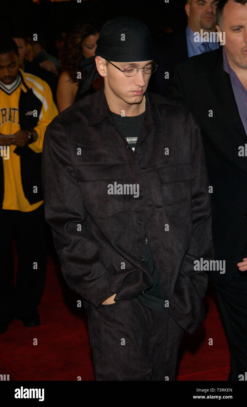 LOS ANGELES, CA. November 06, 2002: Actor/rapper EMINEM at the world ...