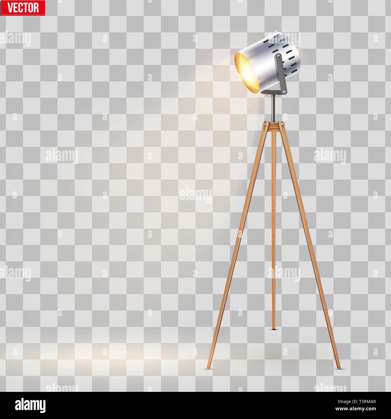 Decorative Spotlight Floor Lamp Tripod Stock Vector Image & Art - Alamy