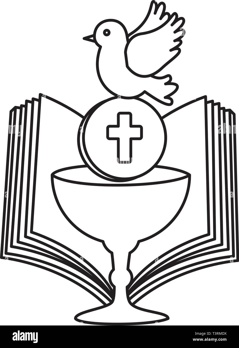 holy bible with chalice and dove Stock Vector Image & Art - Alamy