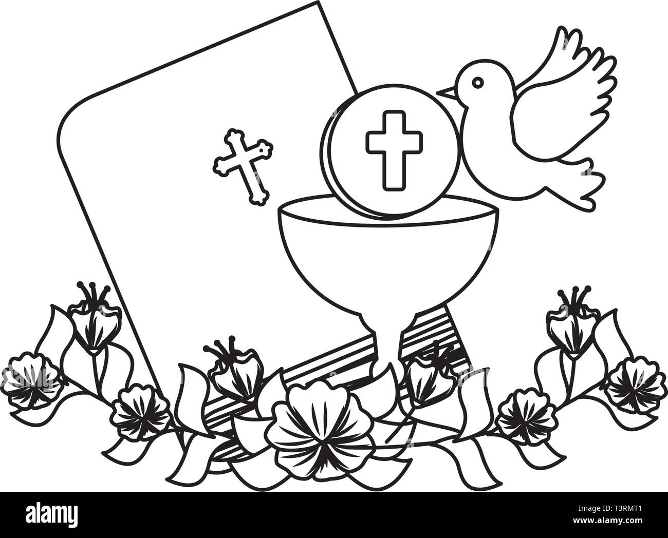 holy bible with chalice and dove Stock Vector Image & Art - Alamy