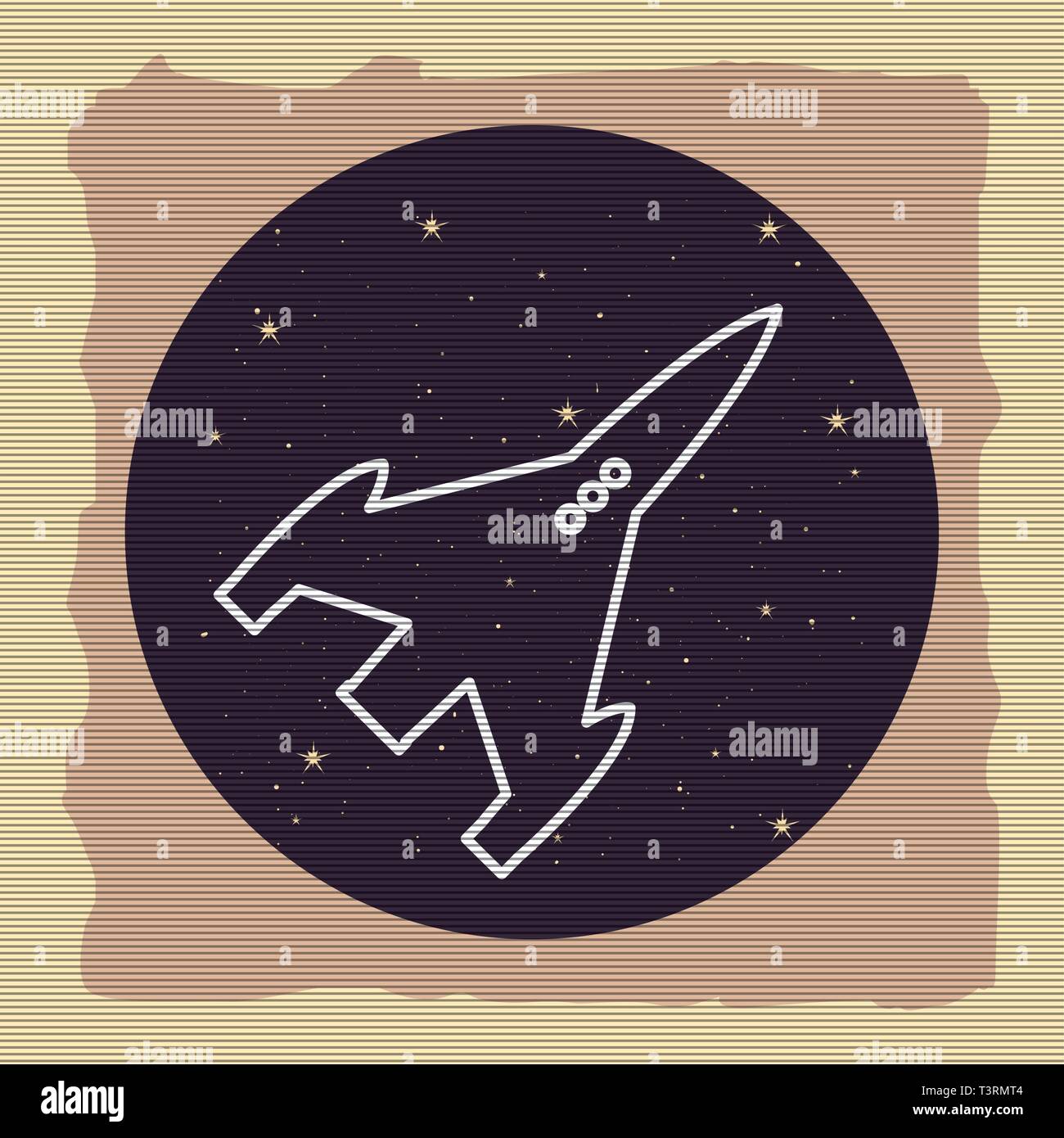 rocket spaceship cosmos cartoon vector illustration design Stock Vector ...