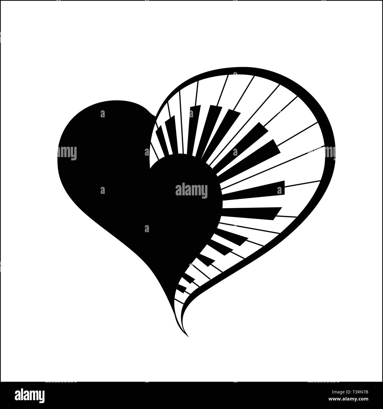 isolate big symbol of love music. vector Stock Vector Image & Art - Alamy