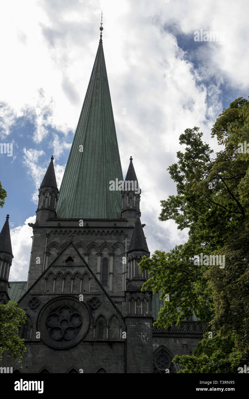 Nidaros cathedral was built from 1070 in Trondheim and is nowadays one ...