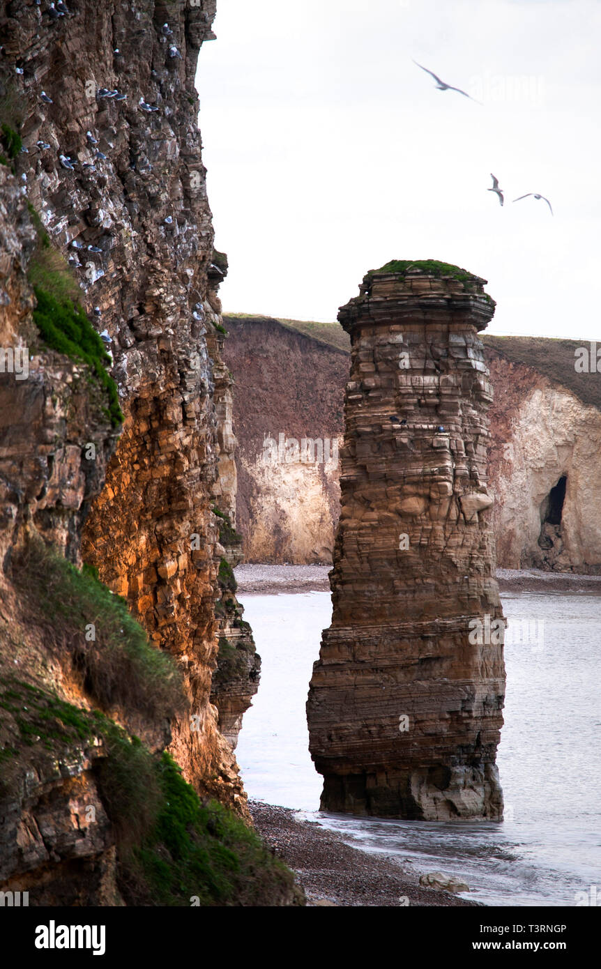 Lots Wife stack, Marsden Beach, South Shields Stock Photo - Alamy