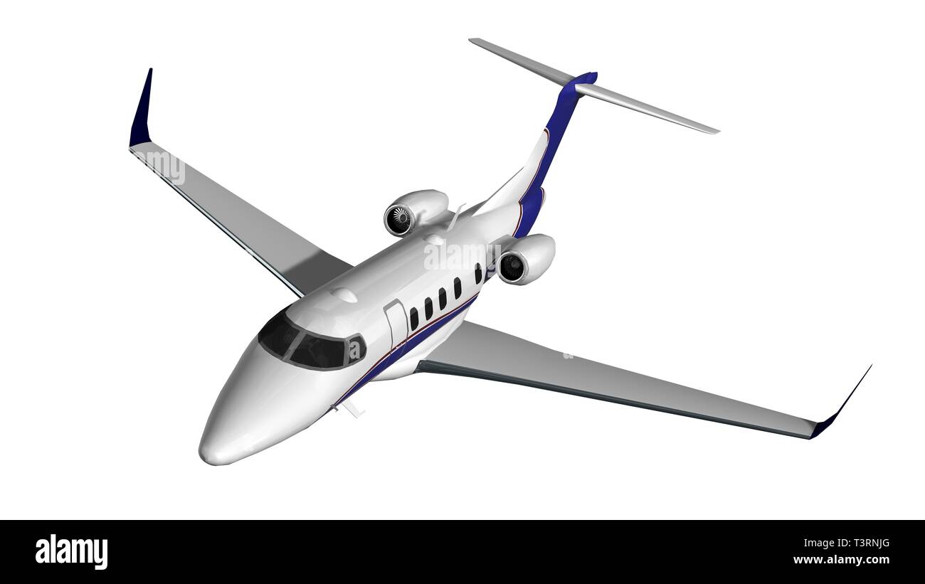 business jet - privat jet - Business aircraft isolated on white Stock ...