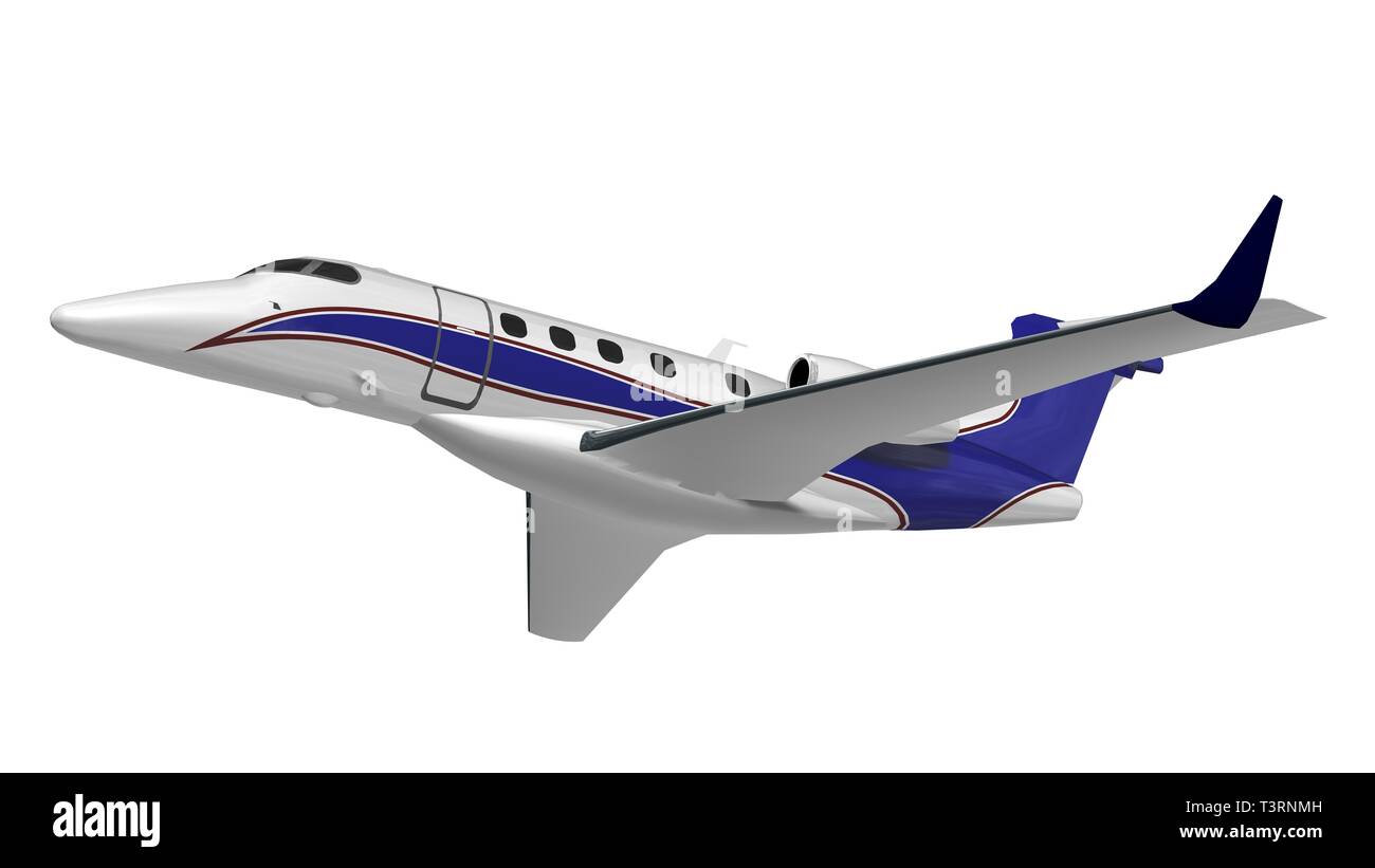business jet - privat jet - Business aircraft isolated on white Stock ...