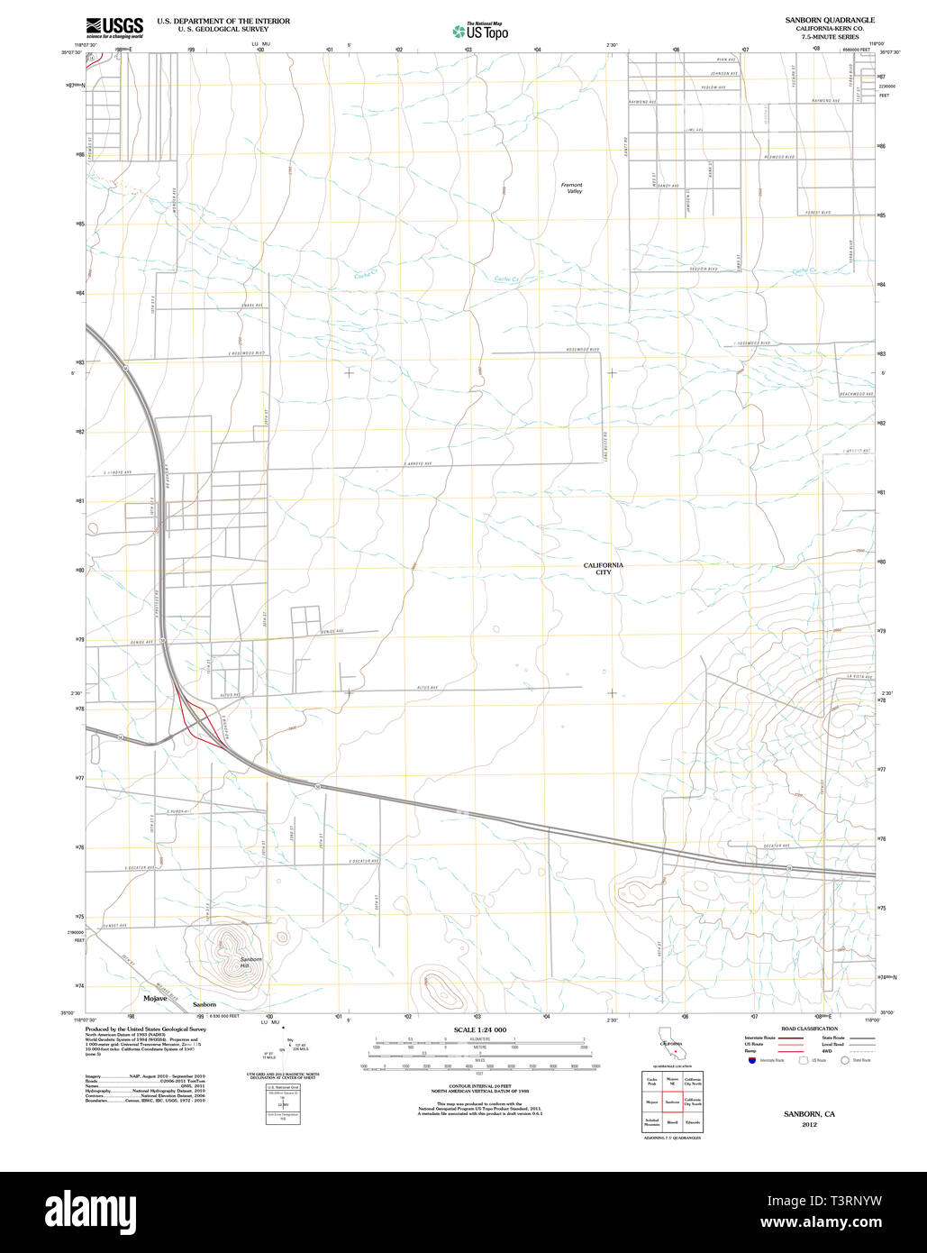 Topographical map california hi-res stock photography and images - Alamy