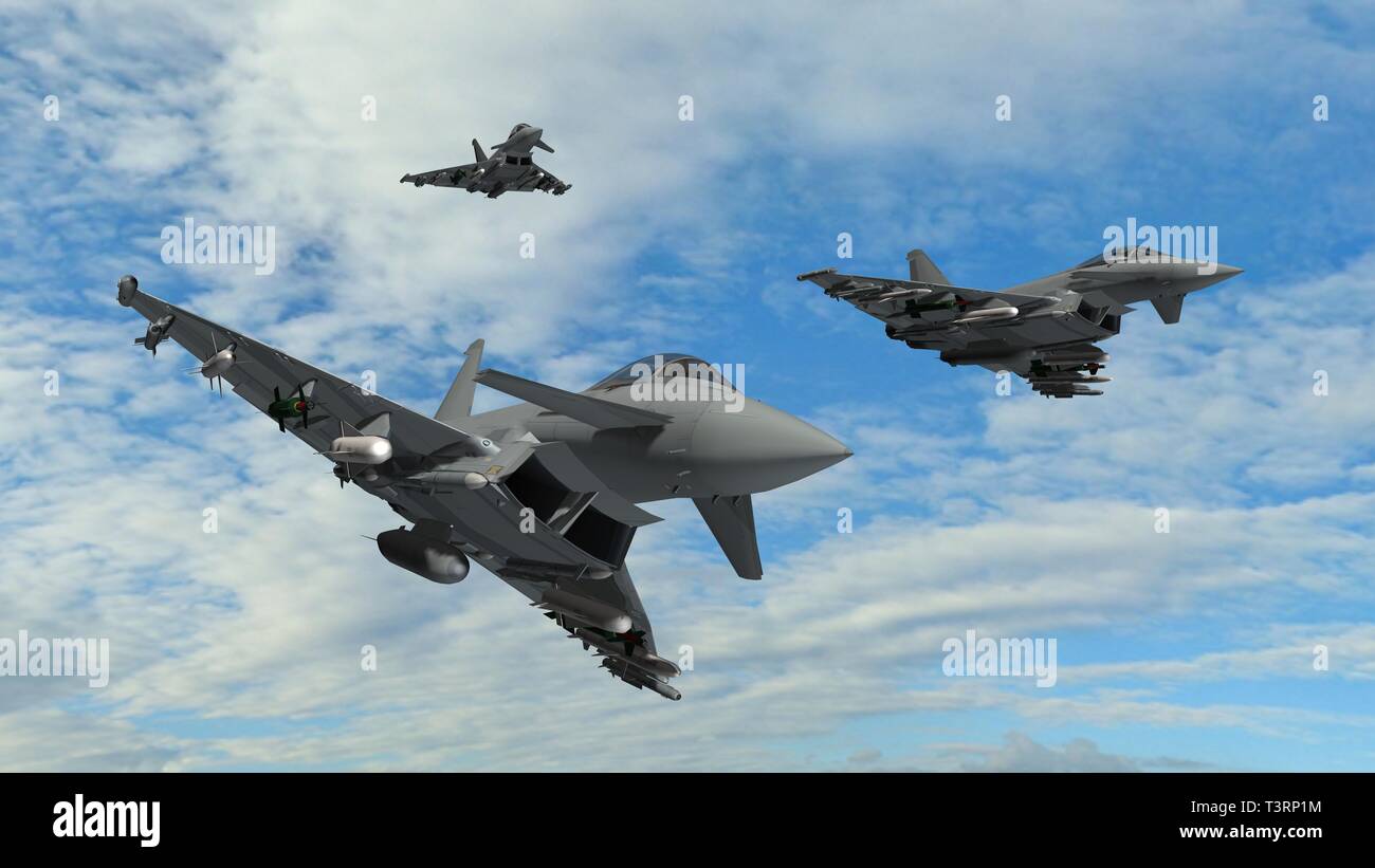 military fighter jets - modern armed military fighter jets fly in ...