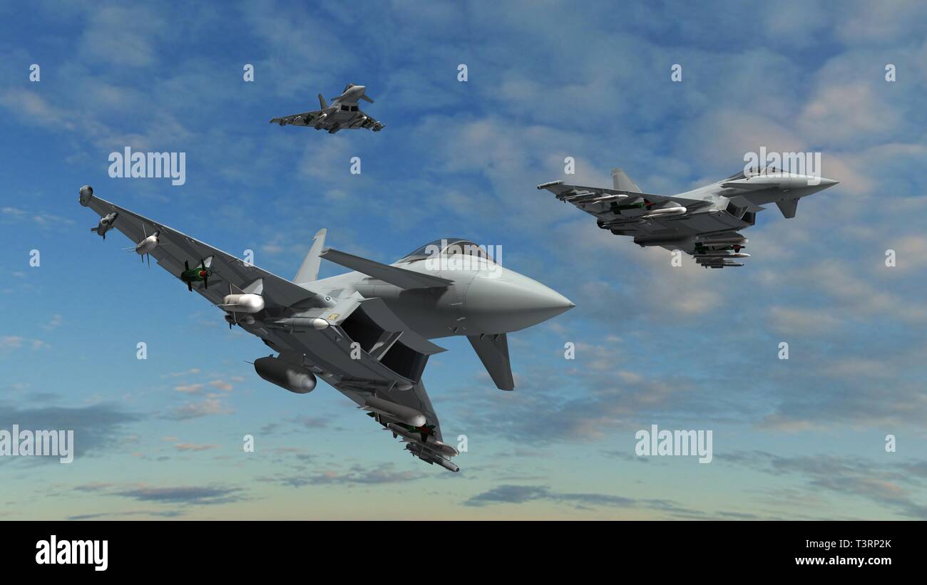 military fighter jets - modern armed military fighter jets fly in ...