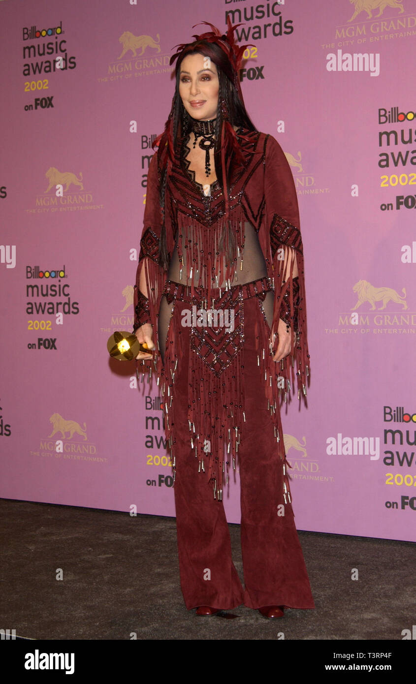 LAS VEGAS, NV. December 09, 2002: Singer CHER at the 2002 Billboard ...