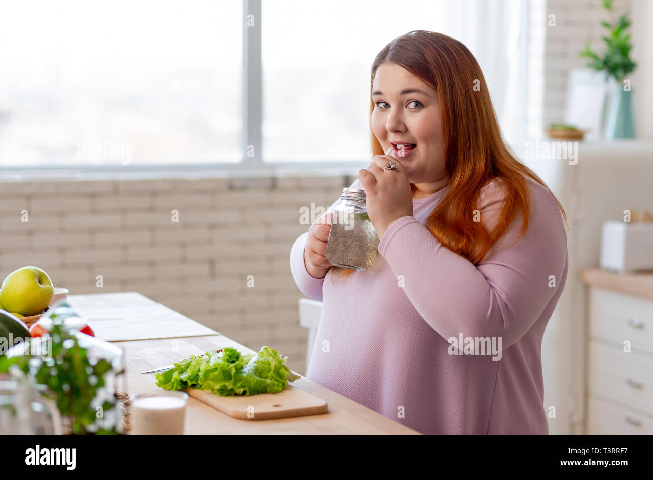 Pretty nice smile hi-res stock photography and images - Alamy