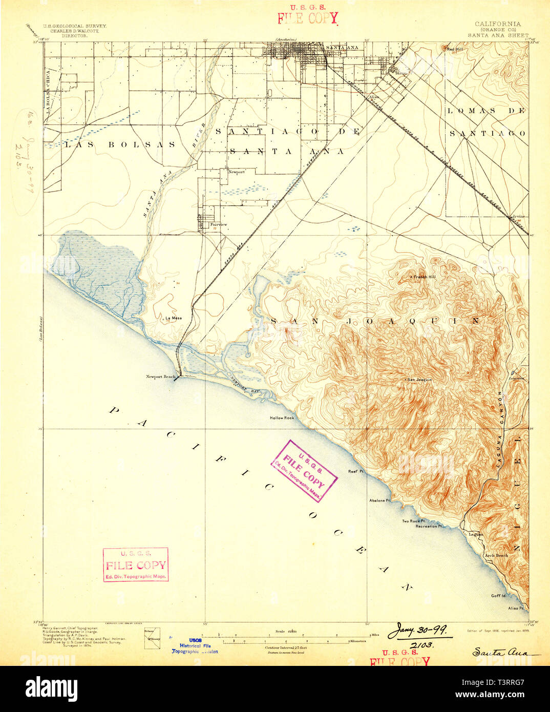 Map of santa ana hi-res stock photography and images - Alamy