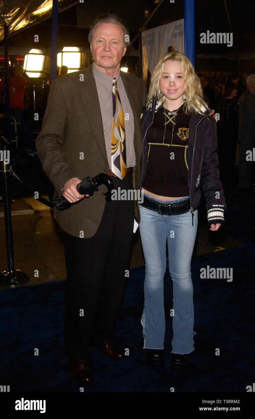 LOS ANGELES, CA. December 16, 2002: Actor JON VOIGHT & grand-daughter ...