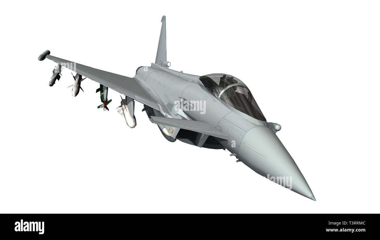 military fighter jet - modern armed military fighter jet isolated on ...