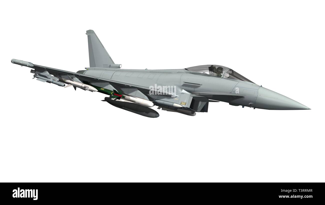 military fighter jet - modern armed military fighter jet isolated on ...