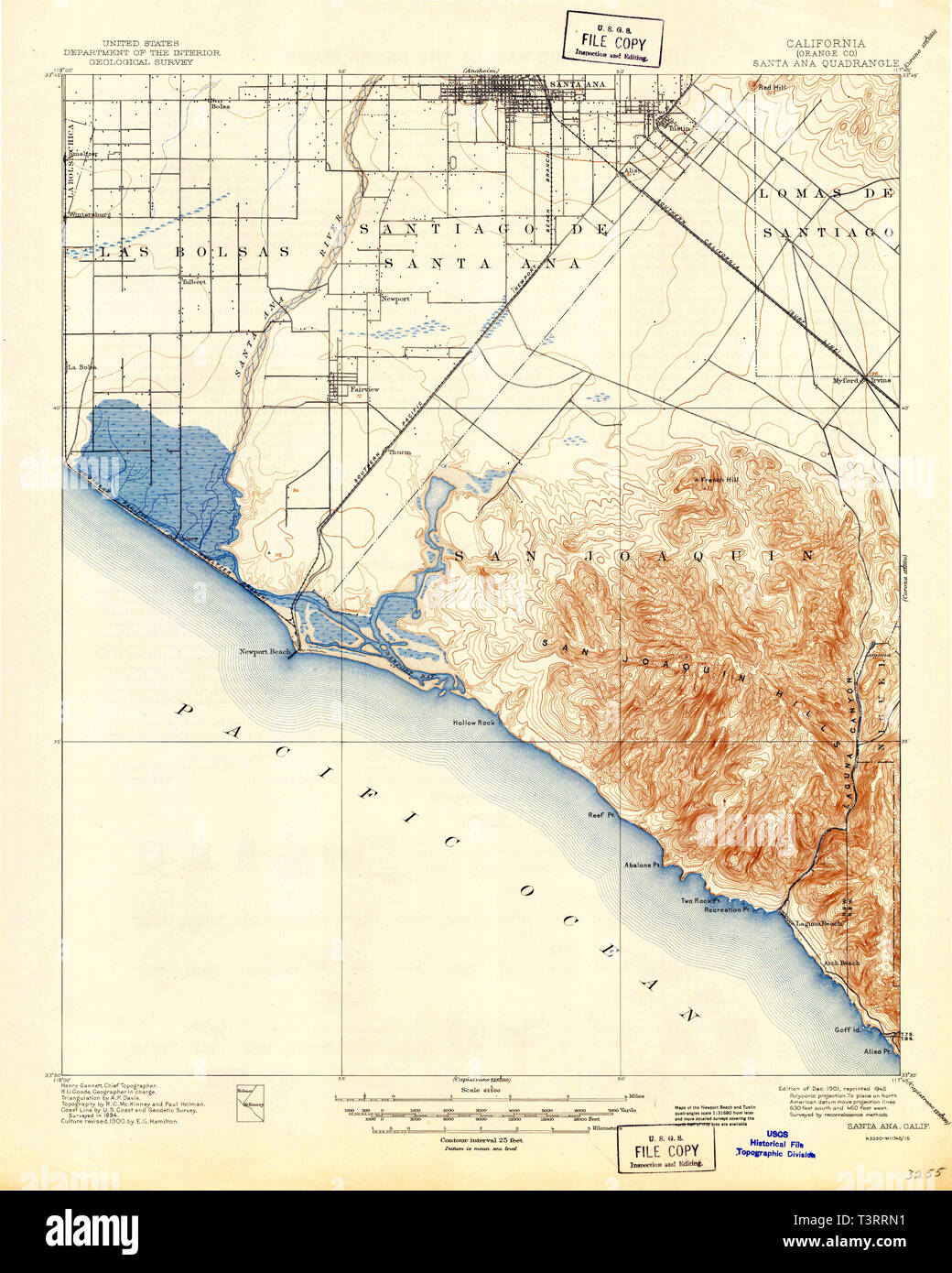 Map of santa ana, ca hi-res stock photography and images - Alamy