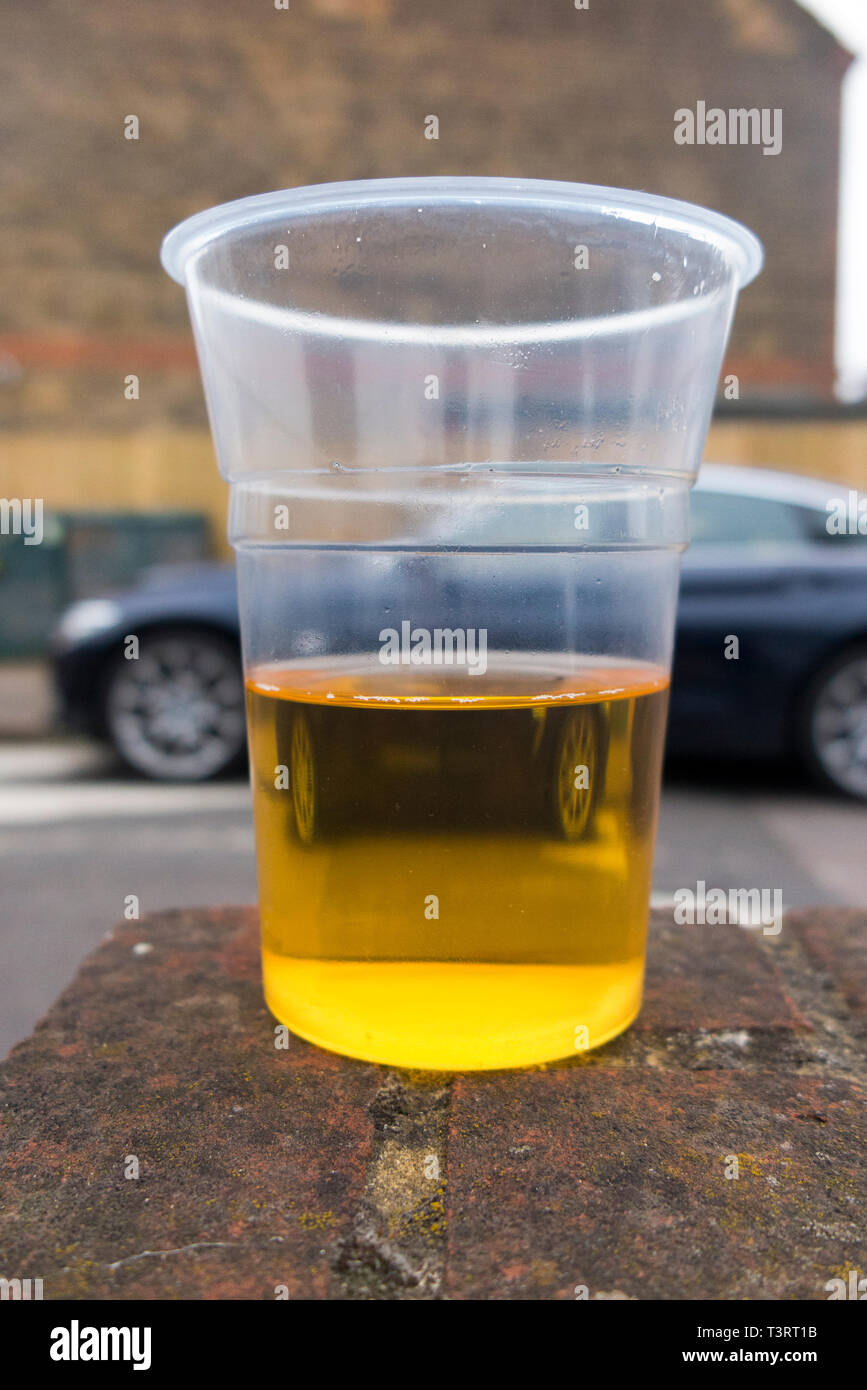 Empty plastic beaker hi-res stock photography and images - Alamy