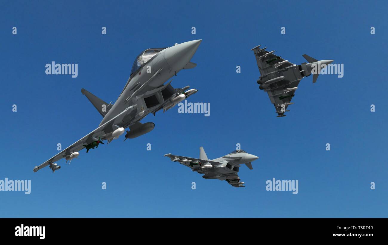 military fighter jets - modern armed military fighter jets fly in ...