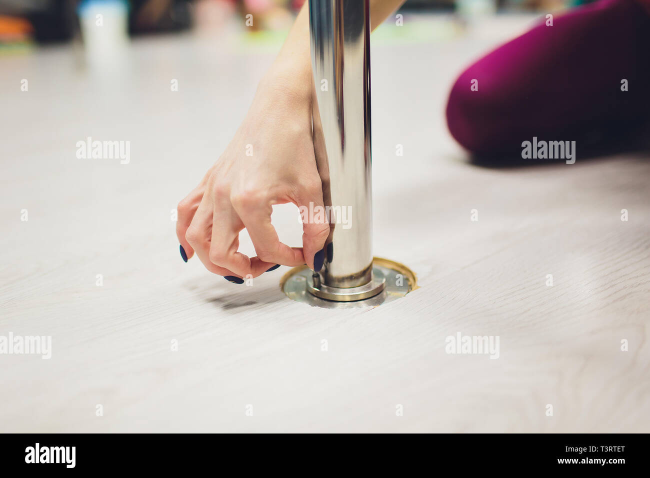 Steel pole hands hi-res stock photography and images - Alamy