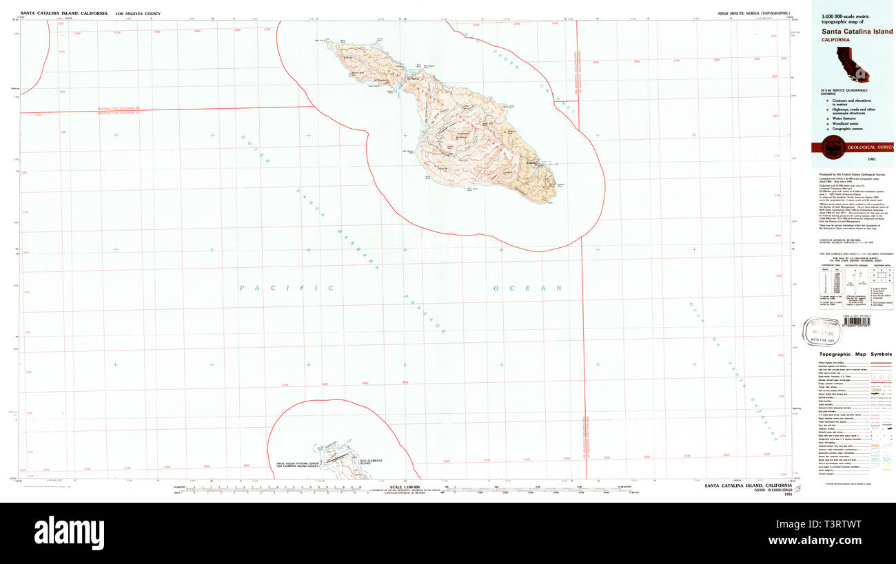 Catalina california map hi-res stock photography and images - Alamy