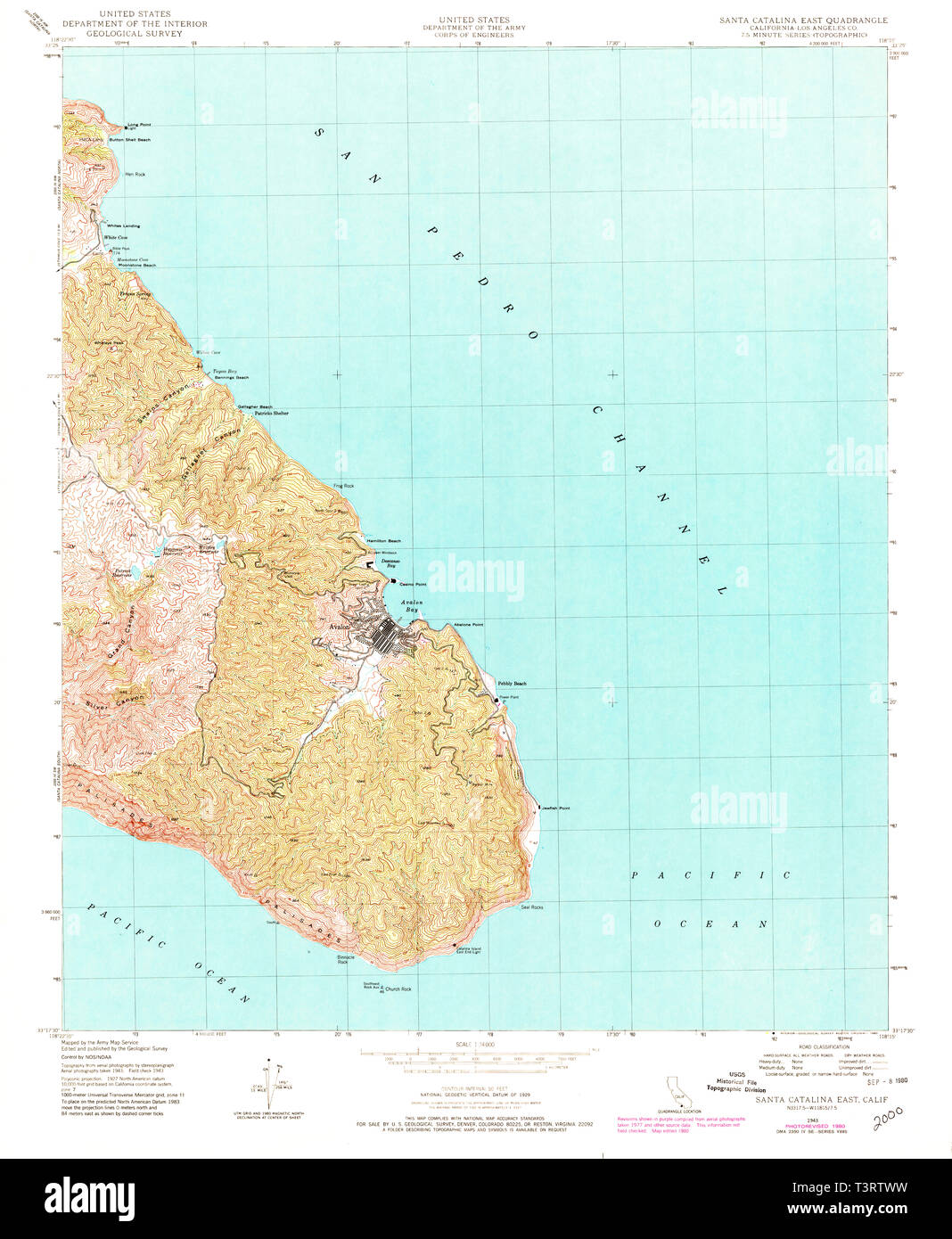 Catalina california map hi-res stock photography and images - Alamy