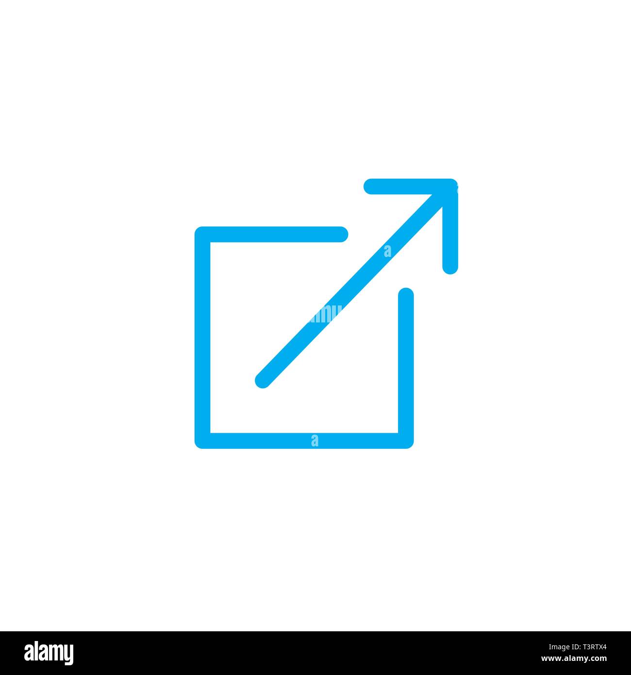 External Link Icon - box and arrow - UI or UX icon Stock Vector Image ...