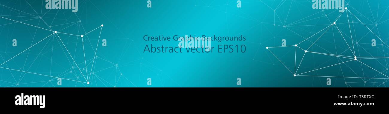 Digital Neural Network Algorithm Vector Background Dots And Lines Stock Vector Image And Art Alamy