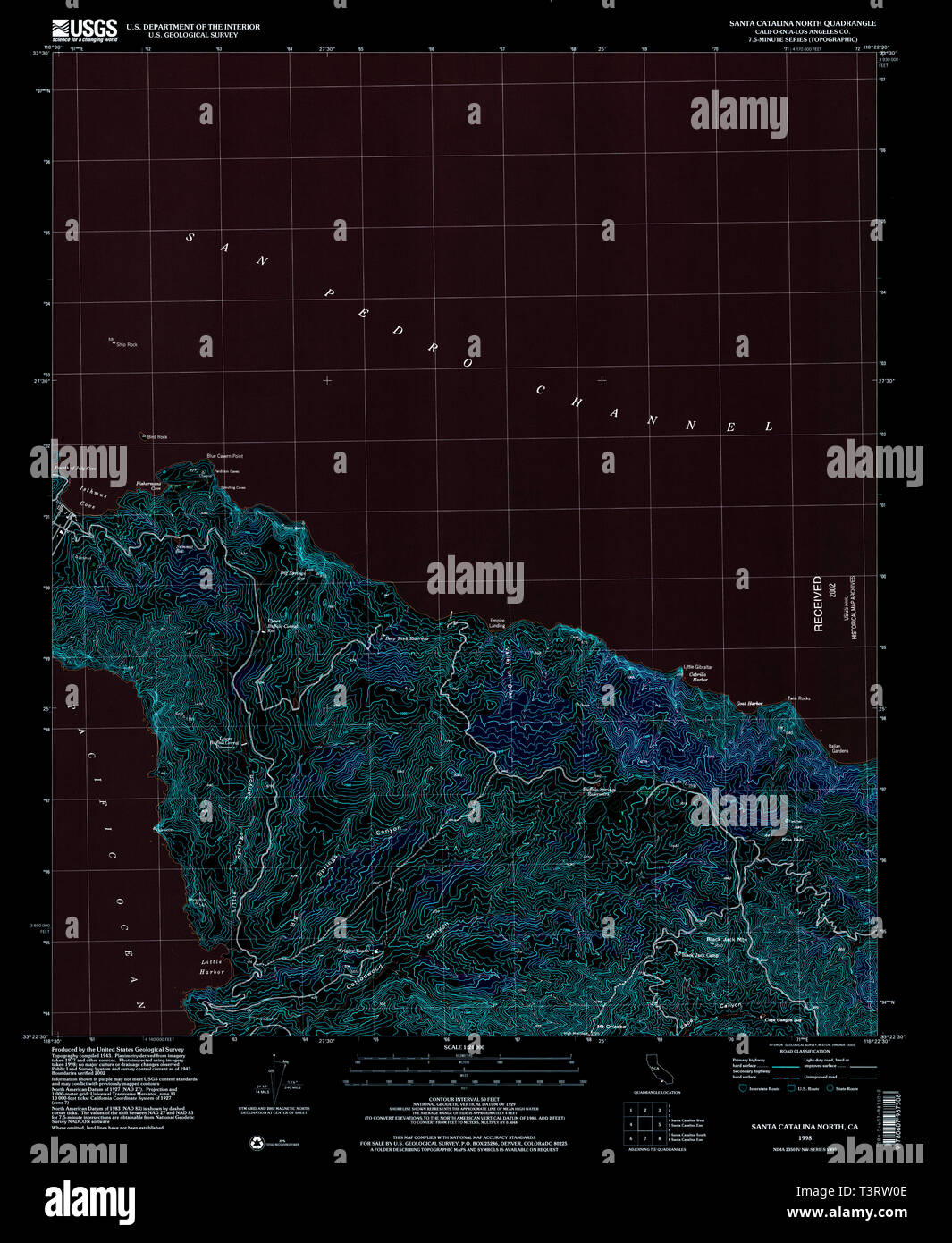 Catalina california map hi-res stock photography and images - Alamy