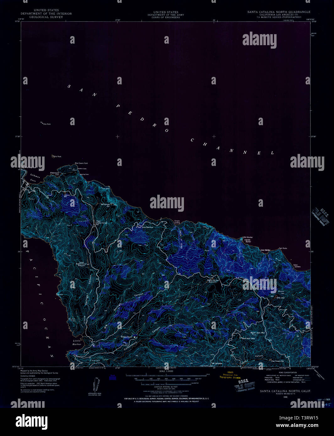 Catalina california map hi-res stock photography and images - Alamy