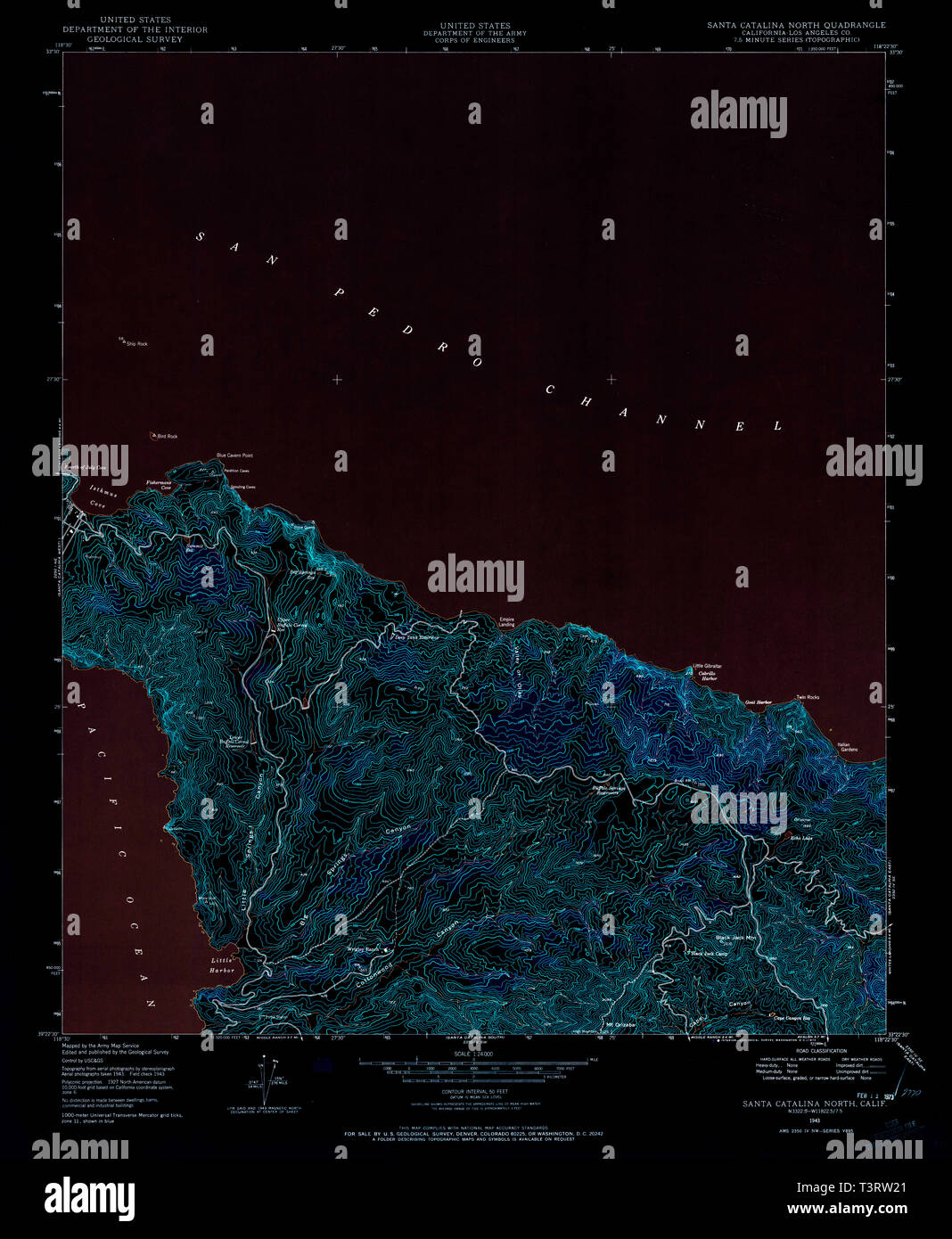 Catalina california map hi-res stock photography and images - Alamy