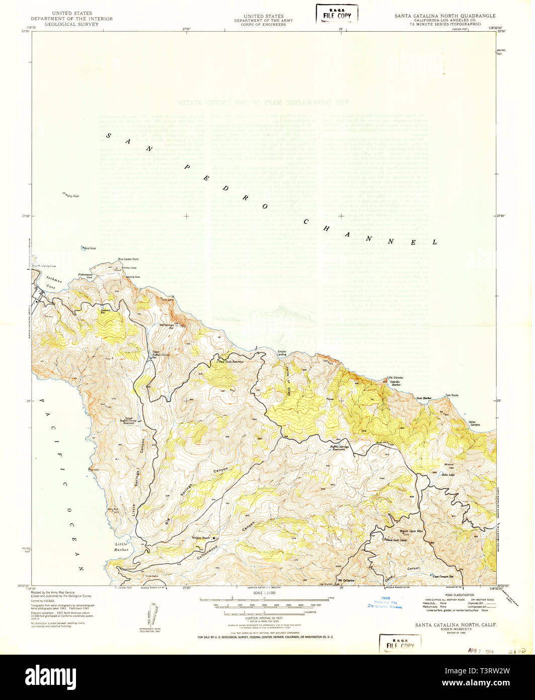 Catalina california map hi-res stock photography and images - Alamy