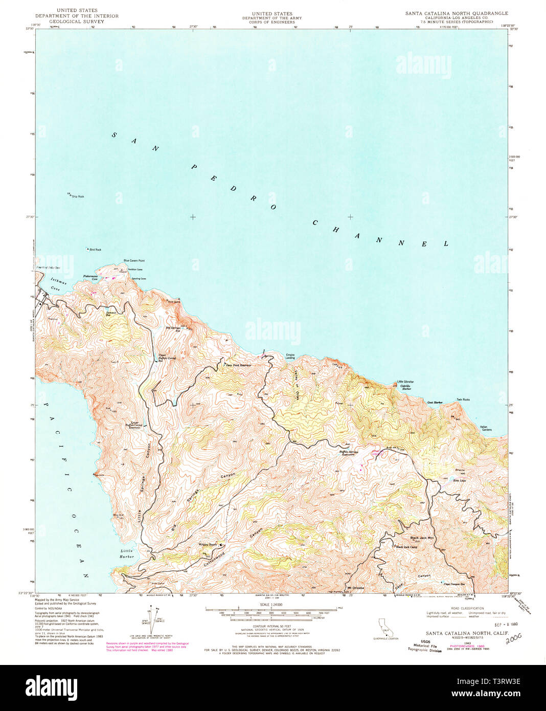 Catalina california map hi-res stock photography and images - Alamy