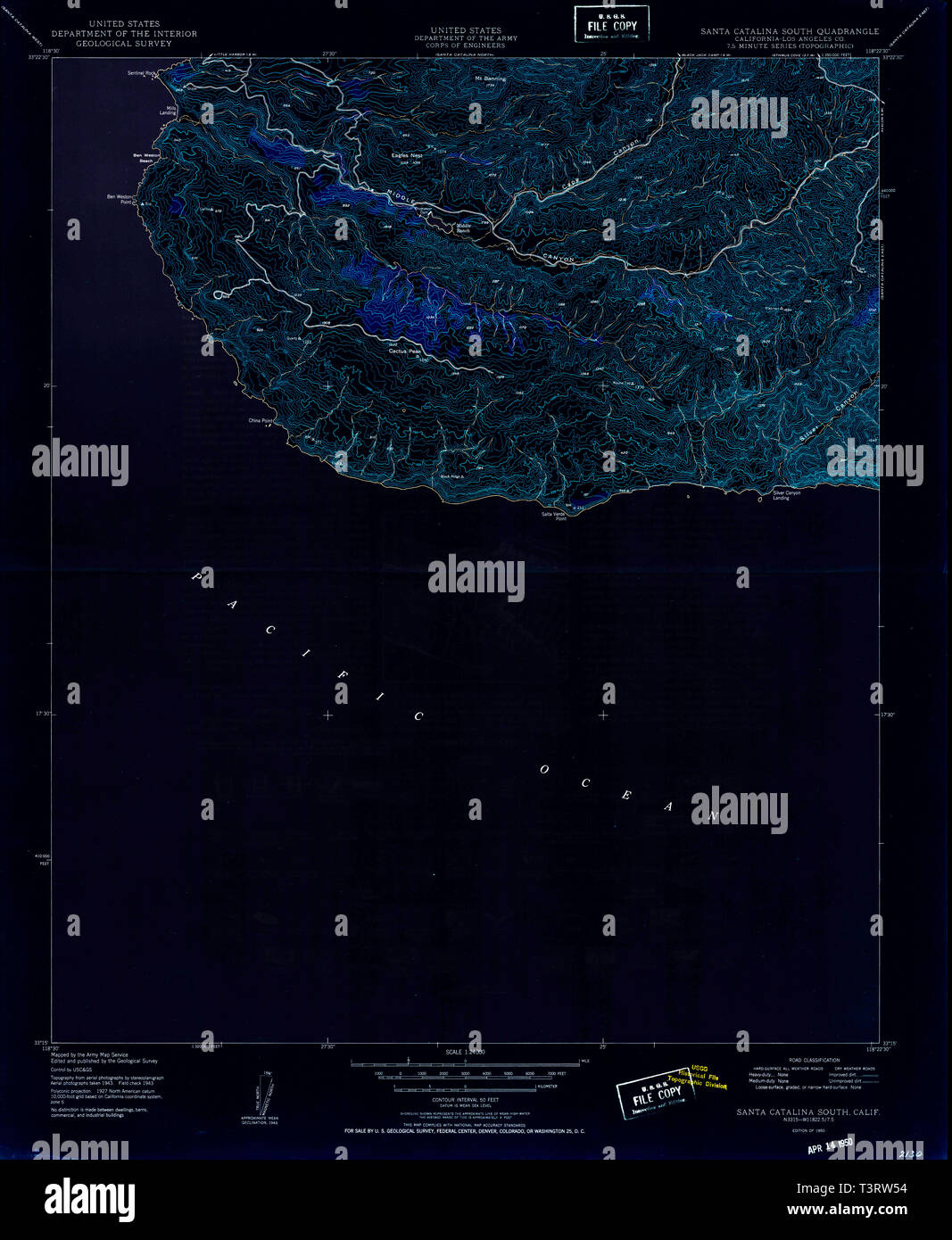 Catalina california map hi-res stock photography and images - Alamy