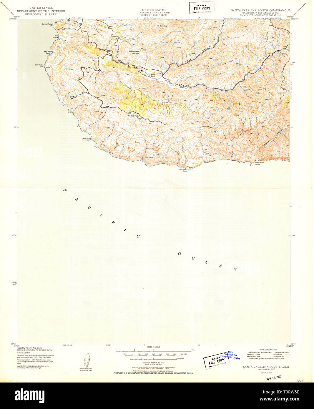 Catalina california map hi-res stock photography and images - Alamy