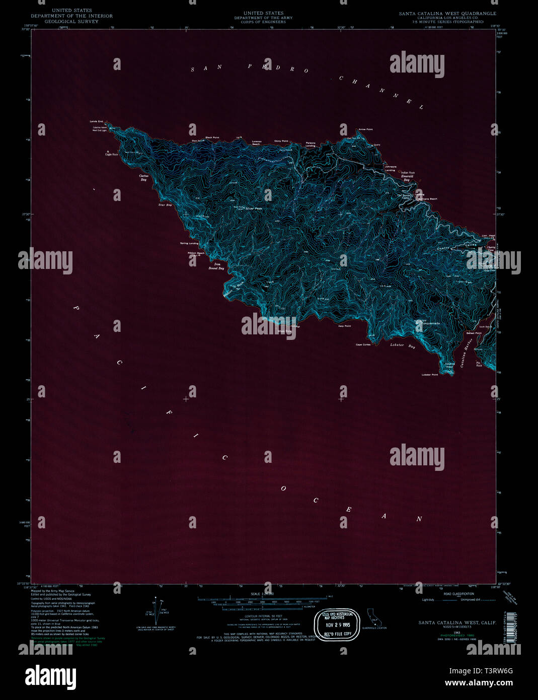 Catalina california map hi-res stock photography and images - Alamy